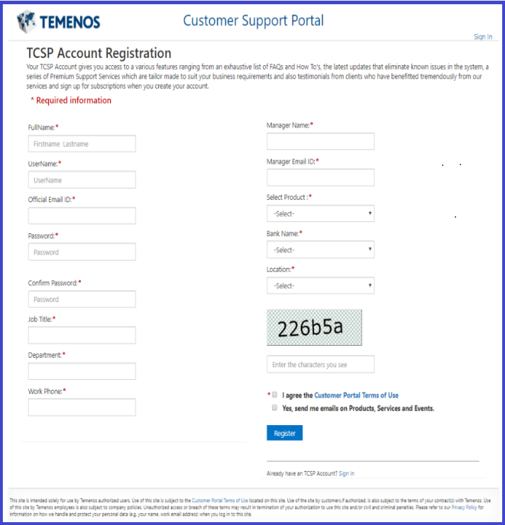 Temenos Documentation - Customer/Partner Access