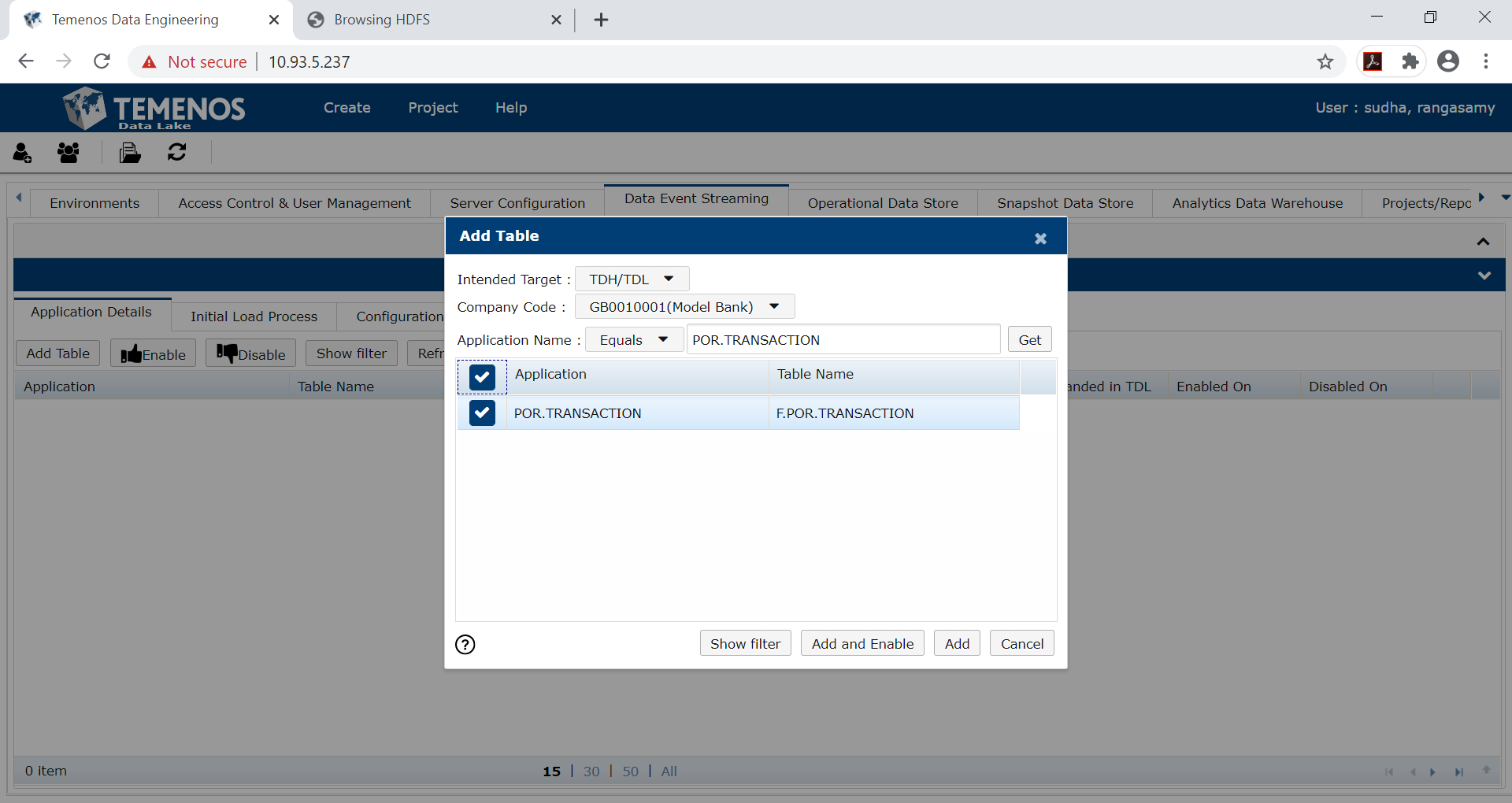 Using Transact Data Hub