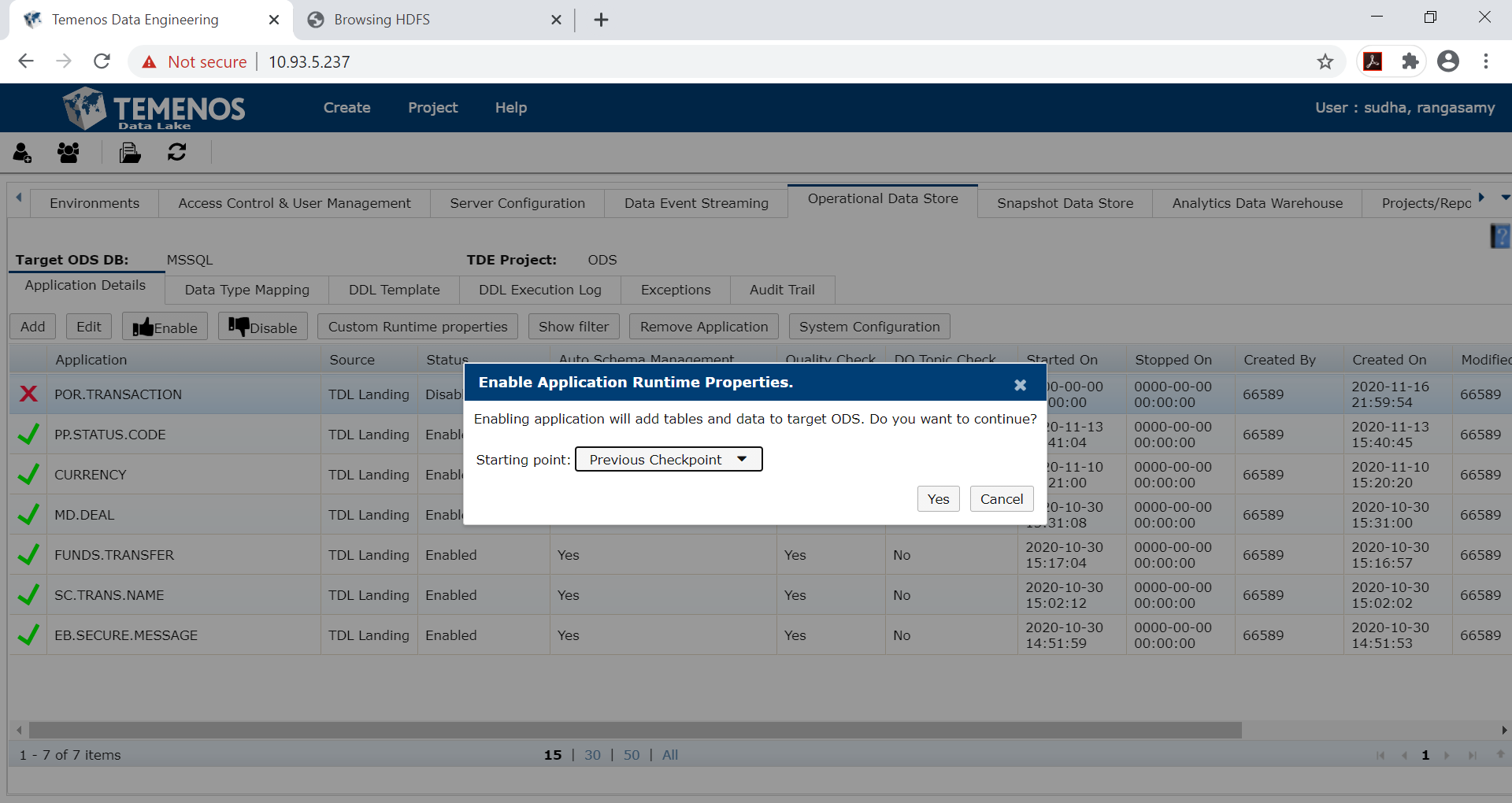 Using Transact Data Hub