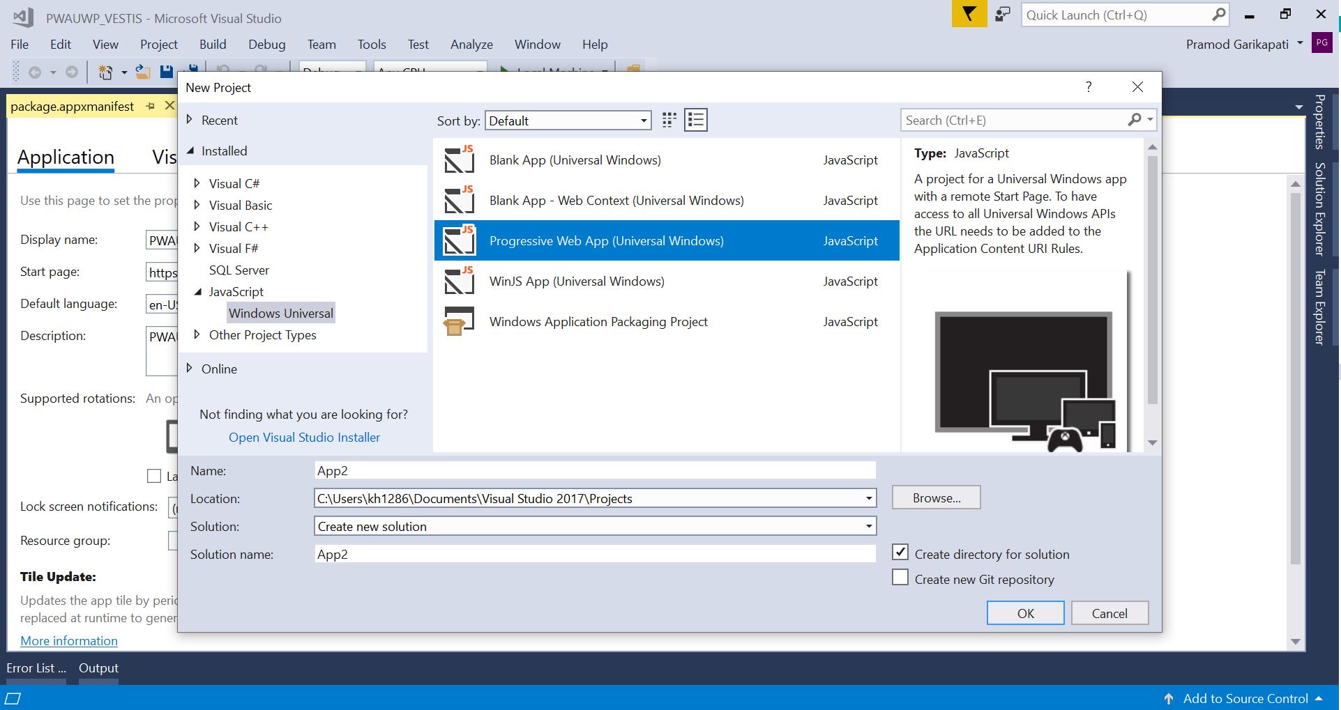 How to Convert Kony PWA into UWP (Windows 10)