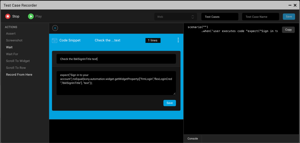 Using the Quantum Testing Framework to Create a Web Test