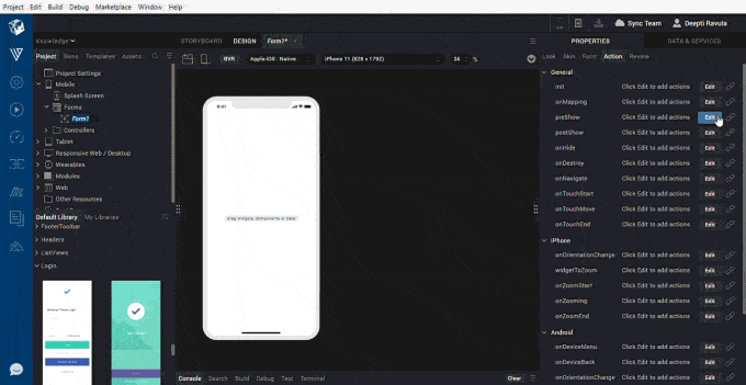 Low-Code Features in V9 - Storyboard View and Action Editor Window