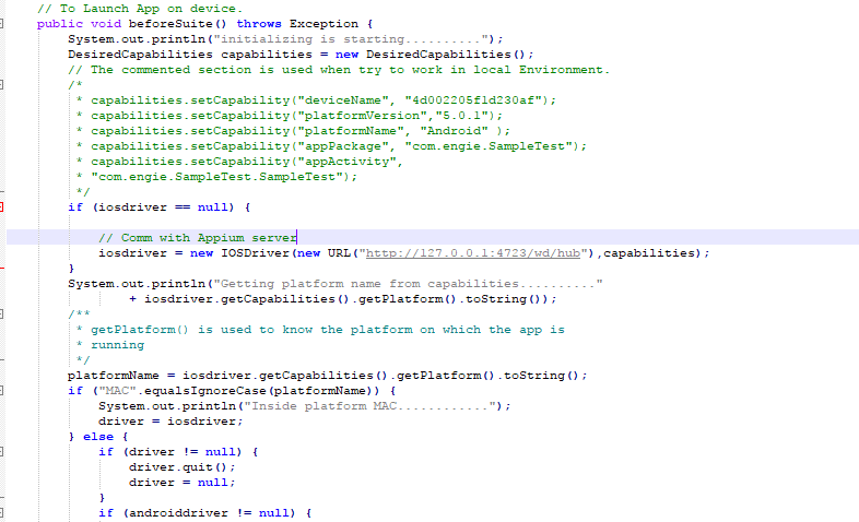 Run Appium Test Cases for Visualizer Application through AppFactory