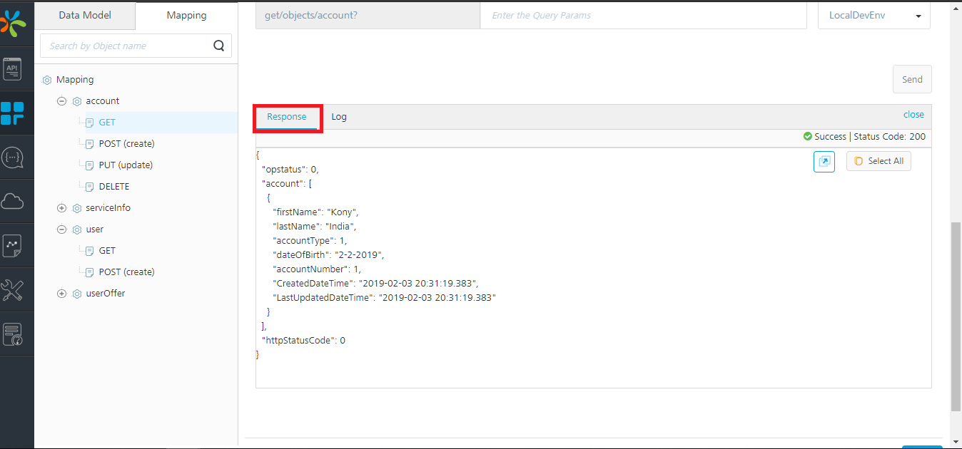 Testing Of Services From Kony Fabric Console 