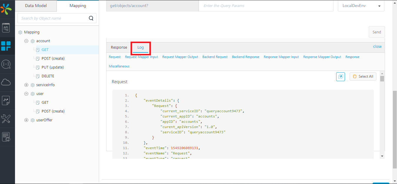 Testing of Services from Kony Fabric Console