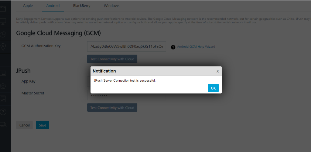 Using JPush for Push Notifications in Engagement Services