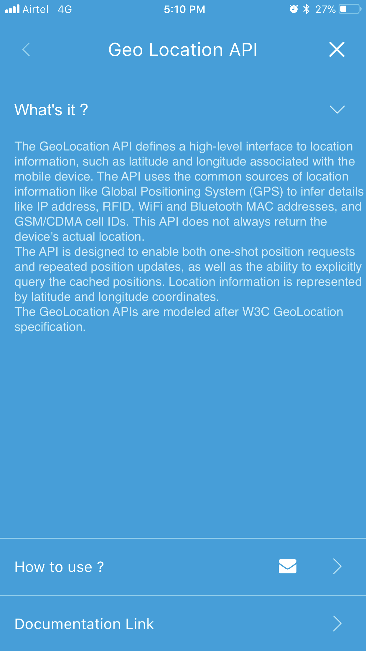 GeoLocation Feature App
