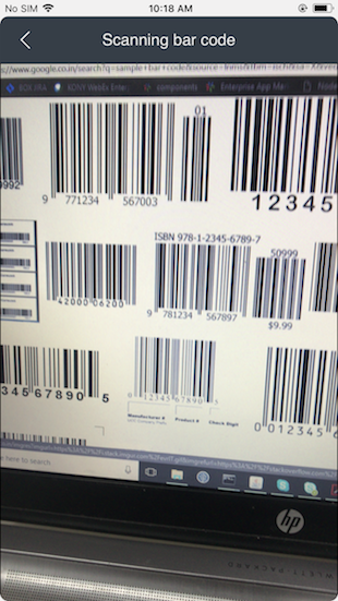 Barcode Scanner Sample App using NFI