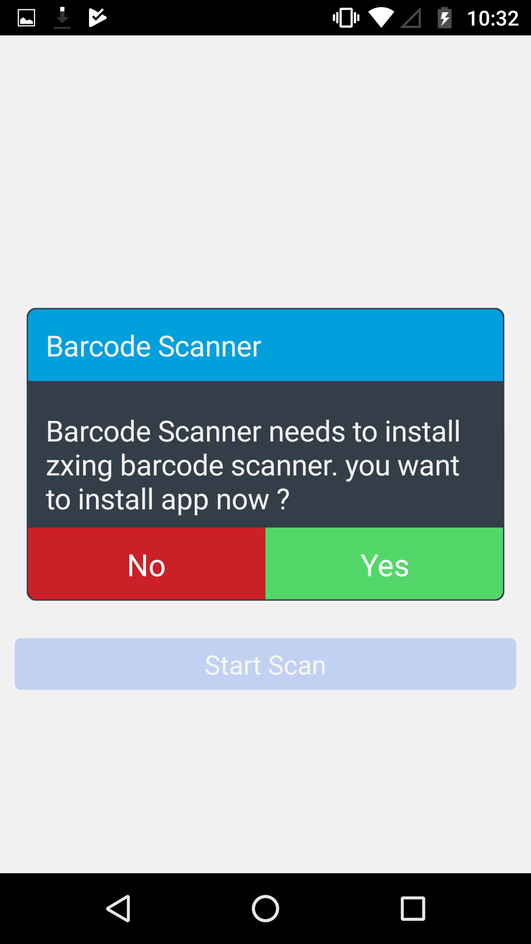 Barcode Scanner Sample App using NFI
