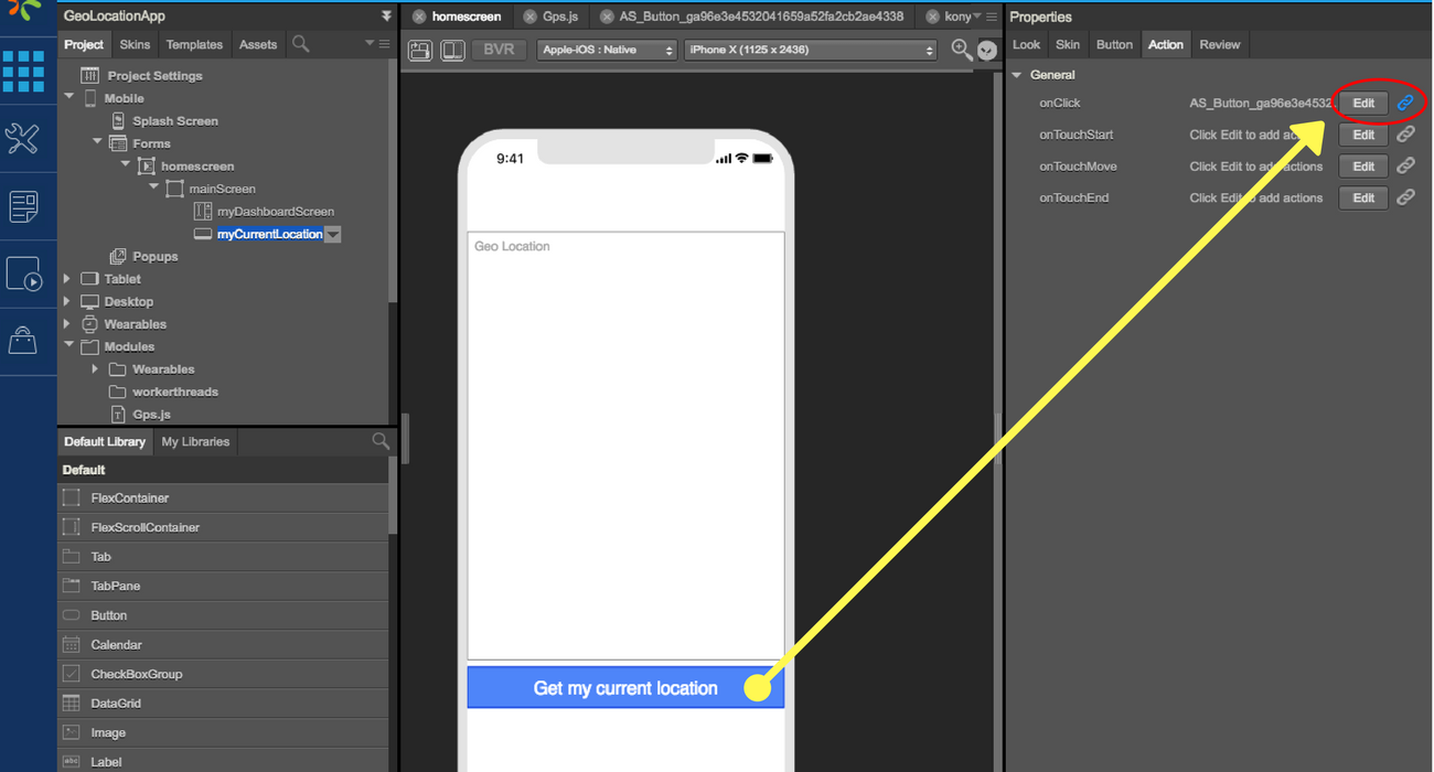 Geo Locator Using the Kony API