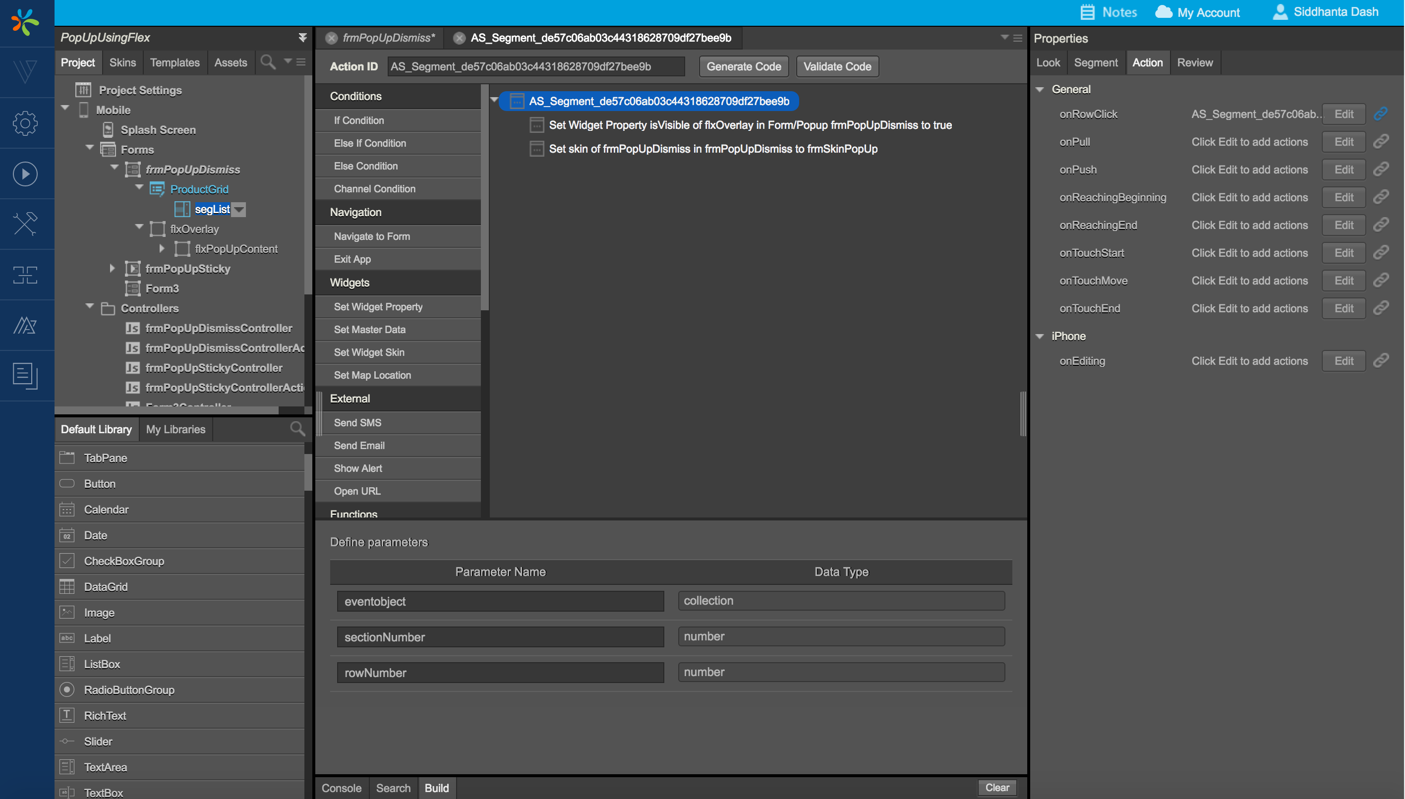 PopUp Look and Feel using a Flex Container Widget