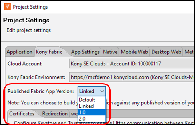Versioning with Kony AppPlatform V8 SP2