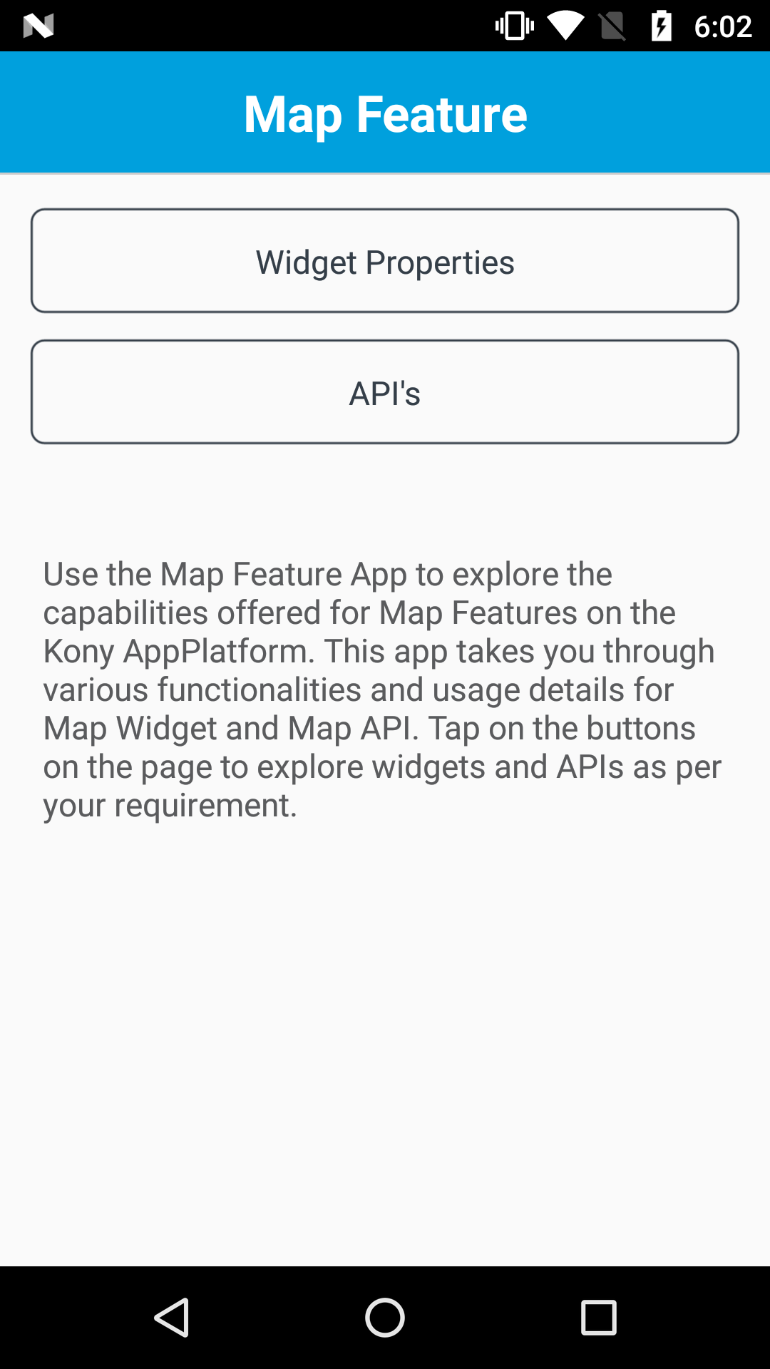 Kony Maps Feature App