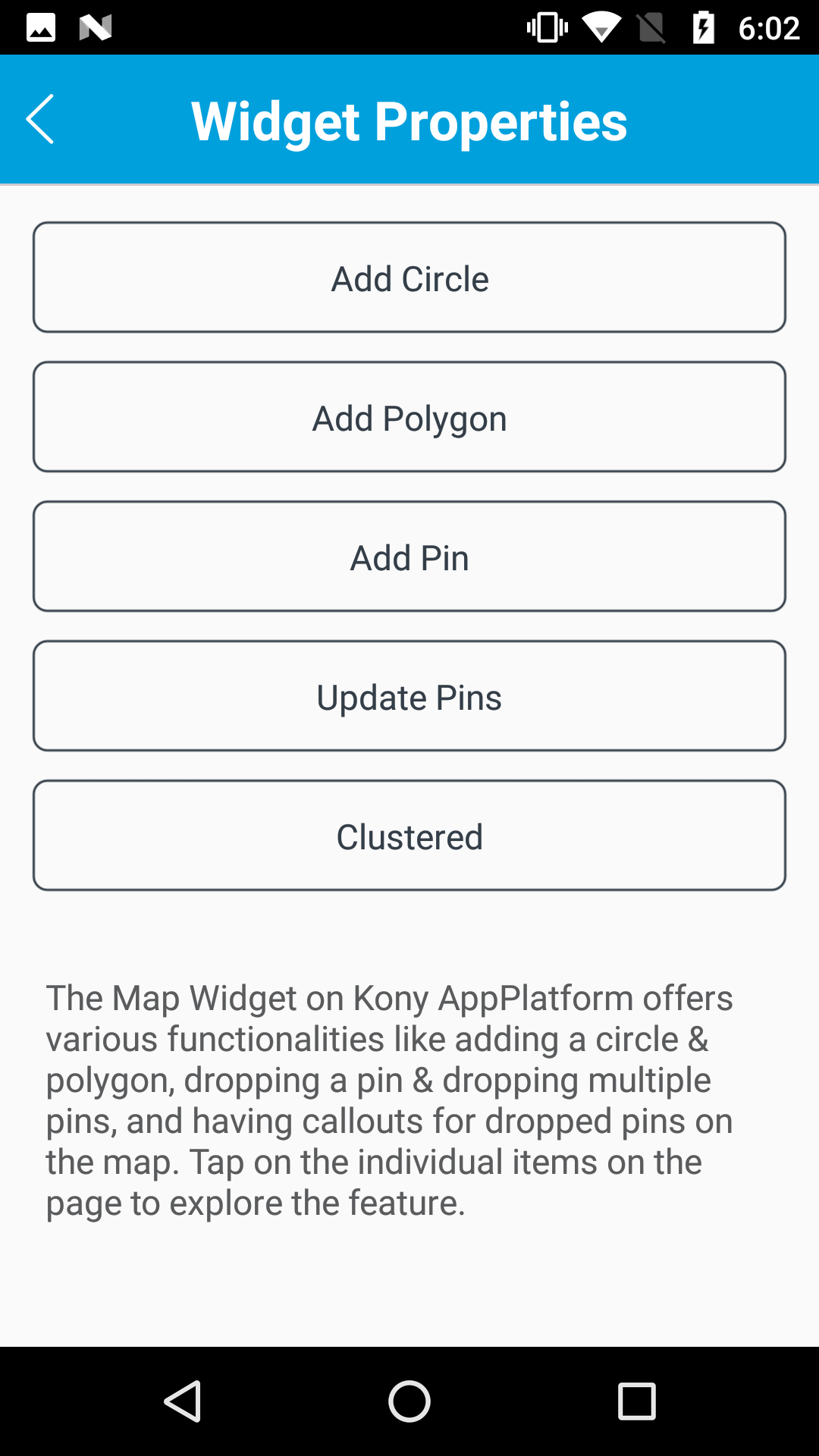 Kony Maps Feature App