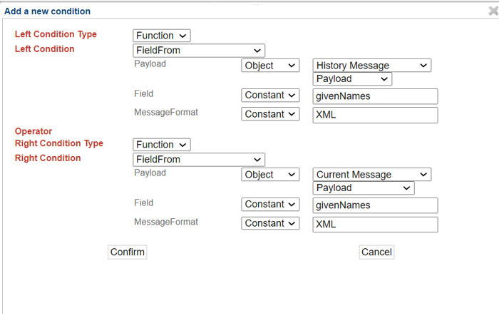 How to setup Vbot Rule with Payload fields matching condition