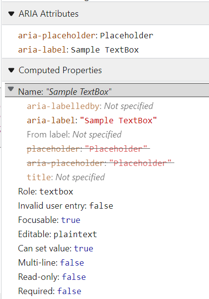 Idea: Unable to assign role for textbox
