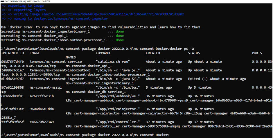 Steps to change the Database name used in Microservice